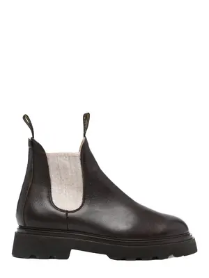 DOUCAL'S Leather Chelsea Boots - Brown