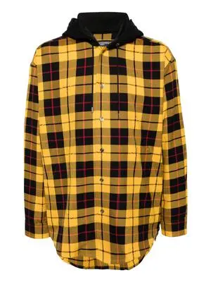 MASTERMIND WORLD Plaid Check Pattern Shirt - Yellow