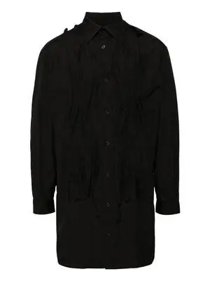 Yohji Yamamoto Pintuck-detailed Shirt - Black