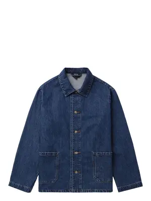 A.p.c. Buttoned Denim Jacket - Blue