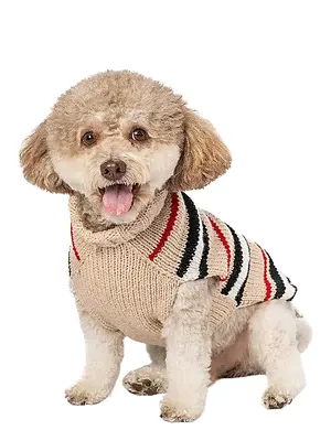 CHILLY DOG Bentley Stripe Dog Sweater - White