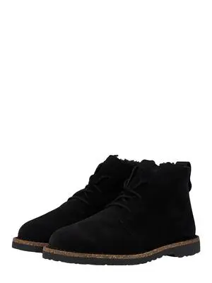 BIRKENSTOCK Uppsala Mid Lace-up Shearling Suede Boots - Black
