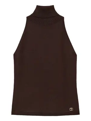 TWINSET TWINSET Logo-plaque Knitted Top