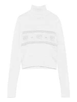 CHIARA FERRAGNI Eyelike-motif Sweater - White
