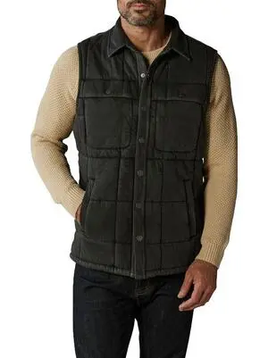 THE NORMAL BRAND Jackie Premium Fleece Quilted Lodge Vest - Phantom