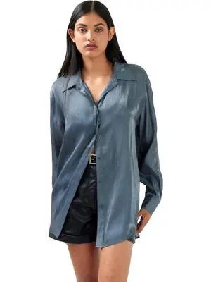 BELLE & BLOOM Iridescent Shirt - Slate