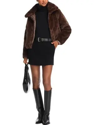 SAVE THE DUCK Jeon Reversible Faux Fur Jacket - Teddy Brown