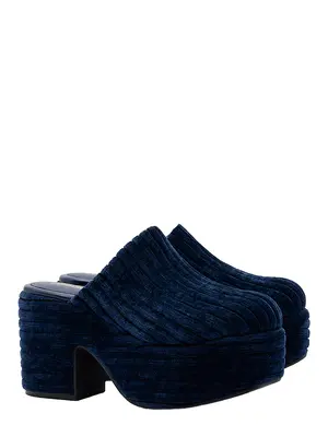 Larroude Miso Platform Clogs Midnight
