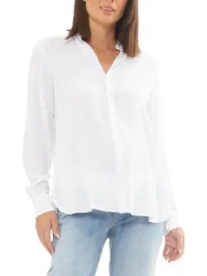RIPE MATERNITY Clara Relaxed Button Up Shirt - White