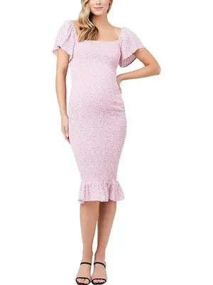 RIPE MATERNITY Selma Shirred Bodycon Dress - Multi