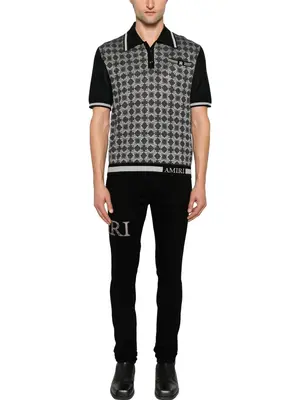Amiri Snake Logo Skinny Jeans - Black