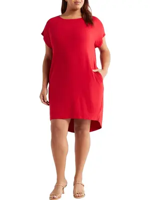 Universal Standard Universal Standard Helen Shift Dress New York Red