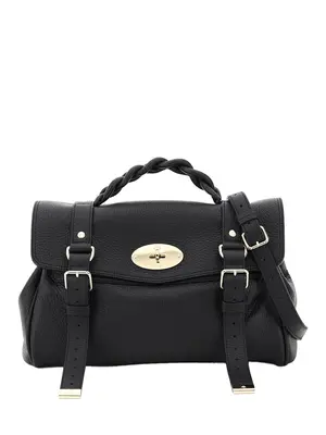 Mulberry MULBERRY Alexa Medium Hammered Leather Bag Black