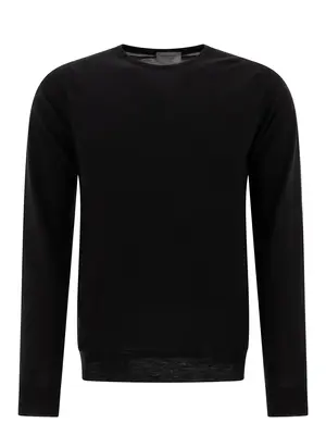 John Smedley Lundy Merino Wool Crew-neck Sweater - Black
