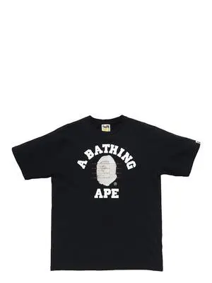 A BATHING APE X Pusha T College Logo Tee Shirt - Black