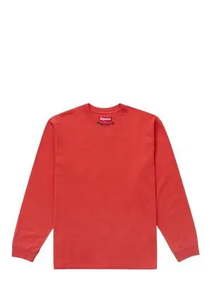 Supreme Embroidered Collar Long Sleeve Top - Red