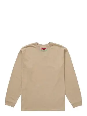 Supreme Embroidered Collar Long Sleeve Top - Tan