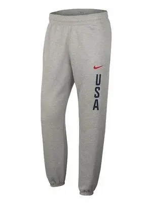 Nike Usa Practice Fleece Pant Dark Grey Heather/sport Red/sport Red