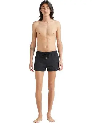 Vilebrequin Jacquard Turtle Stretch Swim Shorts Noir