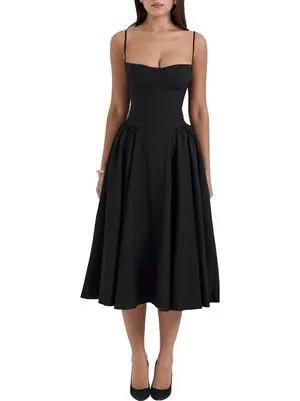 House Of Cb Samaria Fit & Flare Cocktail Dress - Black