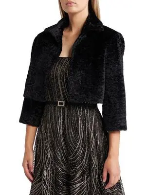 ELIZA J Eliza J Faux Fur Bolero