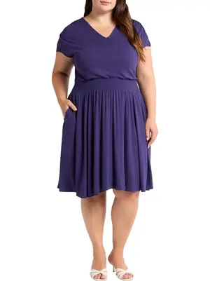 Universal Standard Universal Standard Piper Stretch Jersey Dress Astral Aura