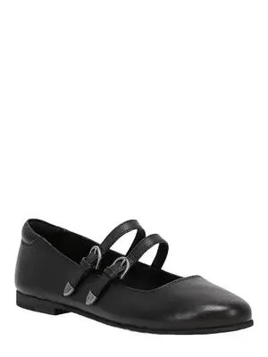 THE FRYE COMPANY Frye Carson Mary Jane Flat Black