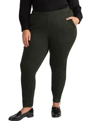 Universal Standard Universal Standard Moro Pull-On Pants Dark Green Houndstooth