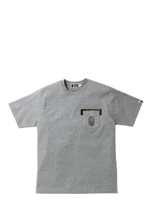 A BATHING APE Reverse Ape Head Pocket Tee Shirt Grey