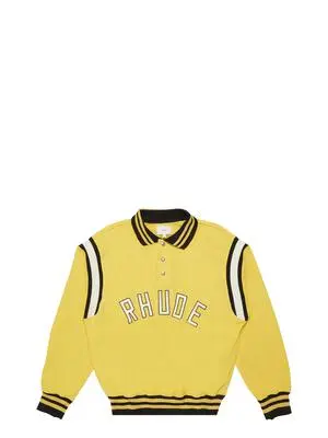 Rhude Long-sleeve Warm Up Polo - Yellow