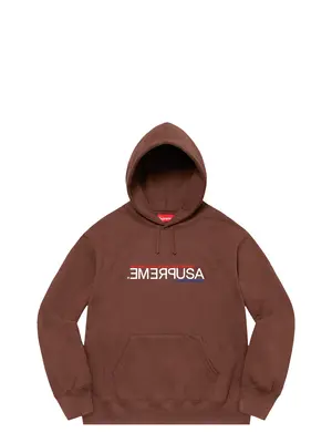 Supreme Usa Hooded Sweatshirt - Brown