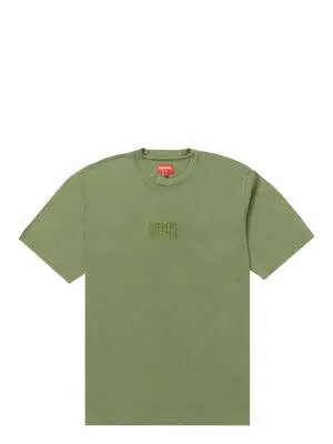 Supreme Acid Wash Short-sleeve Top 'olive' Green