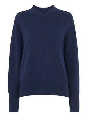 Whistles Relaxed-fit Cashmere Jumper - Navy