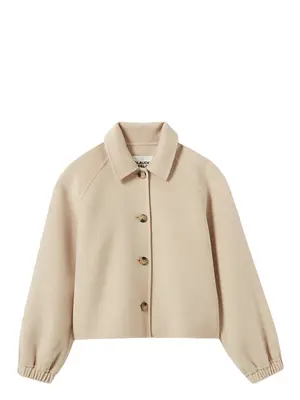 Claudie Pierlot Cropped Wool-blend Jacket - Naturels