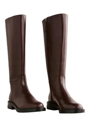 REFORMATION Nancy Knee High Boot - Espresso Leather