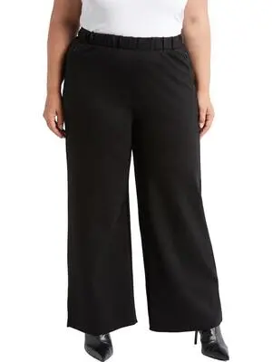 Universal Standard Stephanie Wide Leg Ponte Pants - Black