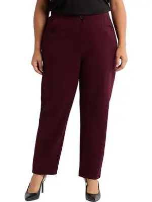 Universal Standard Audrey Ponte Pants - Black Cherry
