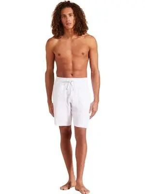 Vilebrequin Solid Organic Terry Bermuda Shorts Blanc