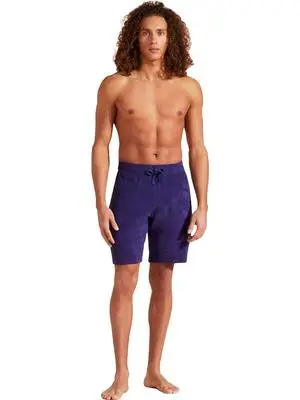 Vilebrequin Solid Organic Terry Bermuda Shorts Minuit