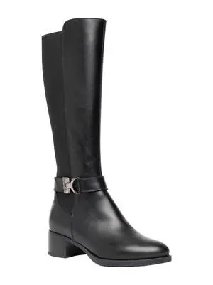 NEROGIARDINI Tall Block Heel Boots - Black