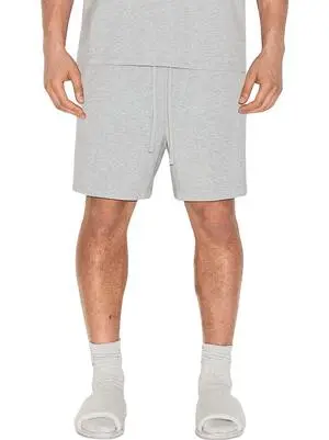 SKIMS SKIMS Stretch Cotton Blend Jersey Lounge Shorts Heather Grey