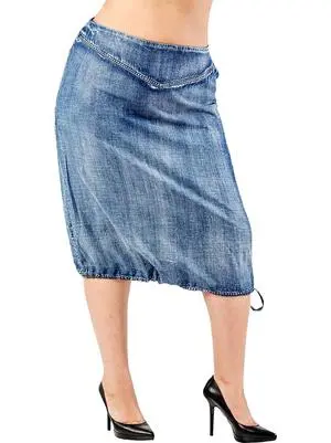 STANDARDS & PRACTICES Tencel® Lyocell Denim Skirt - Blue