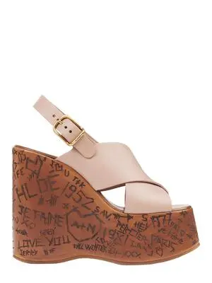 Chloé Maxime Wedge Sandal Pink