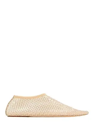 Christopher Esber Christopher Esber Minette Crystal Net Ballerina Flats Butter