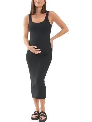 RIPE MATERNITY Luxe Knit Contour Dress - Black