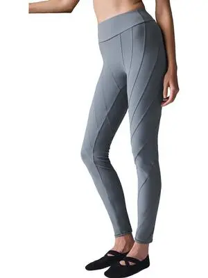 Alo Yoga Soft High-waist Sunray Legging Steel Grey/grey