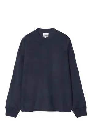 Cos Oversized Merino-Wool Jersey Sweater Blue