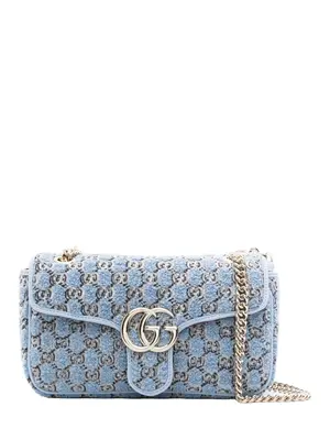 Gucci Small Gg Marmont Shoulder Bag - Blue