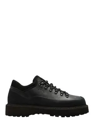 Diemme Cornaro Gomma Leather Low-top Sneakers - Black