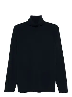 ROBERTO COLLINA High-neck Merino Wool Sweater - Blue